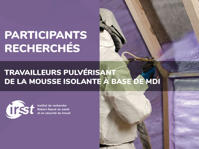 Participants recherchés pour une étude : Travailleurs pulvérisant de la ...